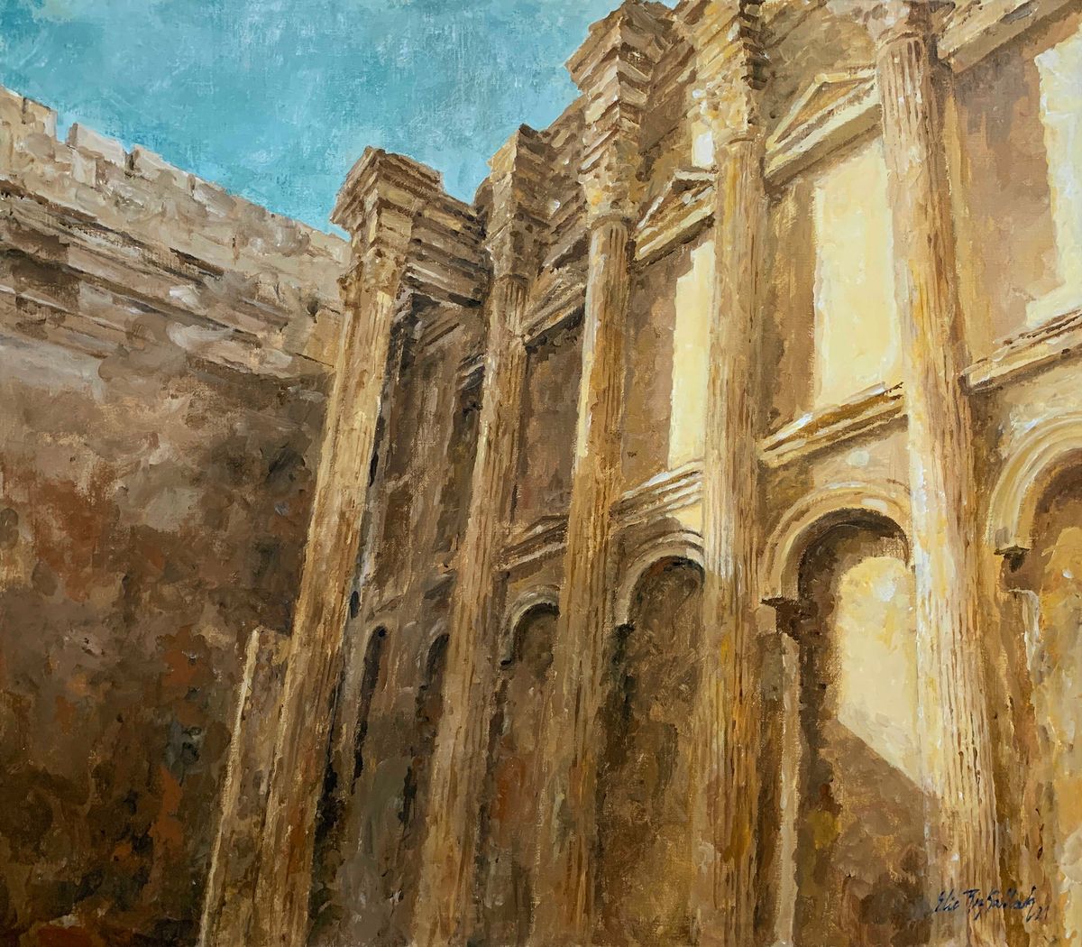 Le soleil sur Bacchus (Baalbek) by Elie Rizkallah | Buy Art Online ...
