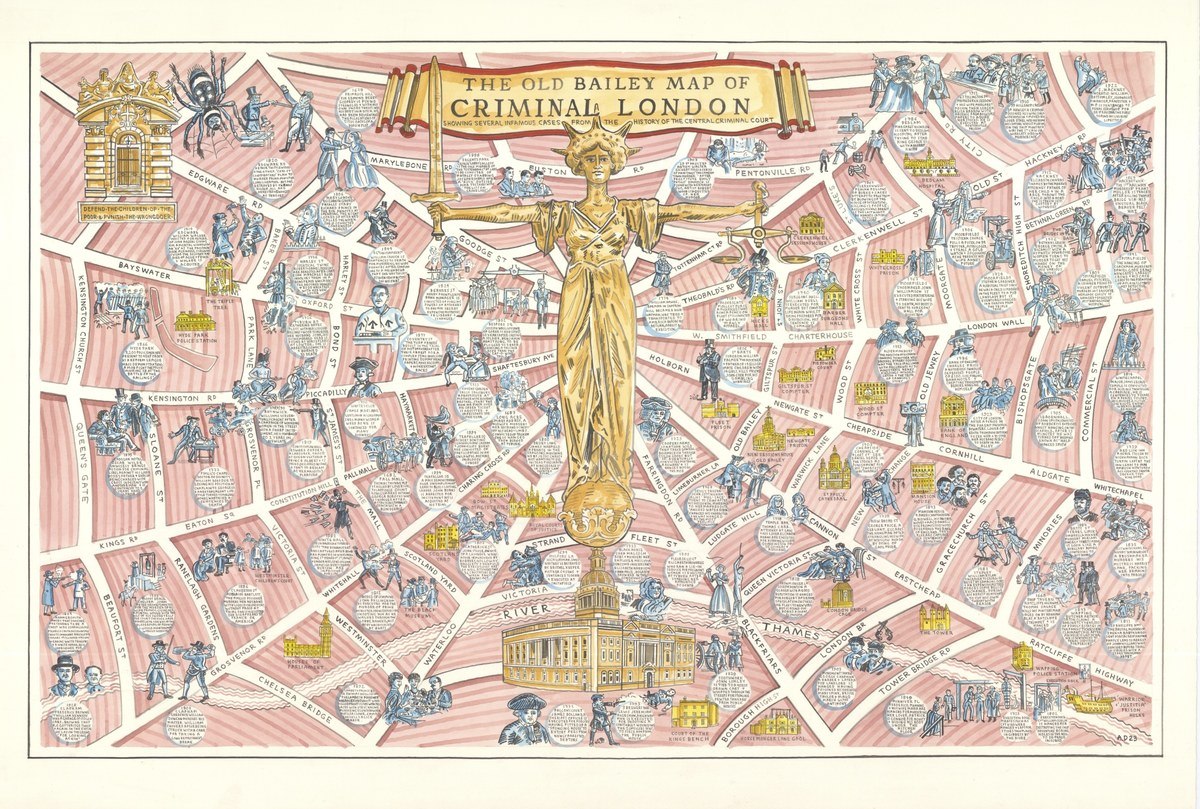 The Old Bailey Map of Criminal London by Adam Dant | Buy Art Online ...