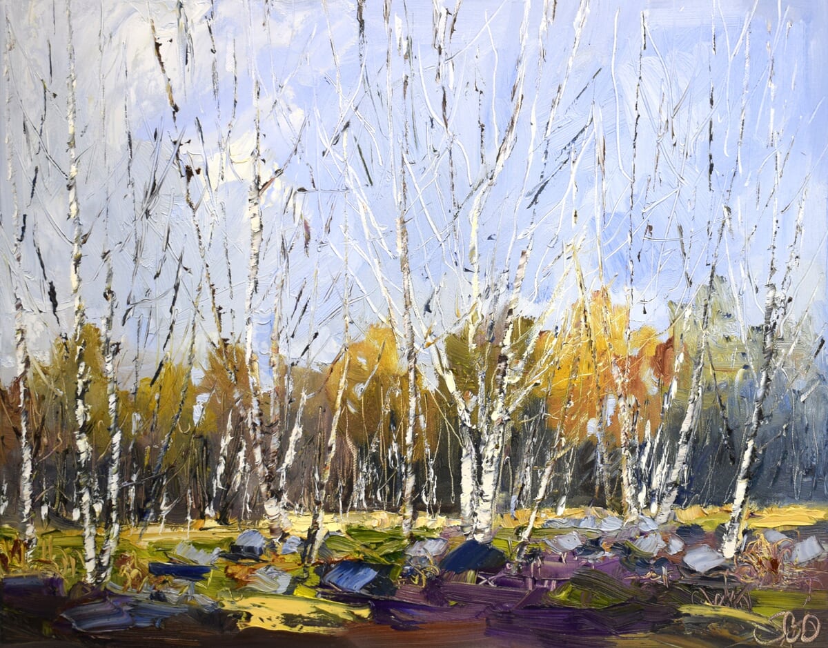 Birch dance by Sonja Brussen | Buy Art Online | Rise Art