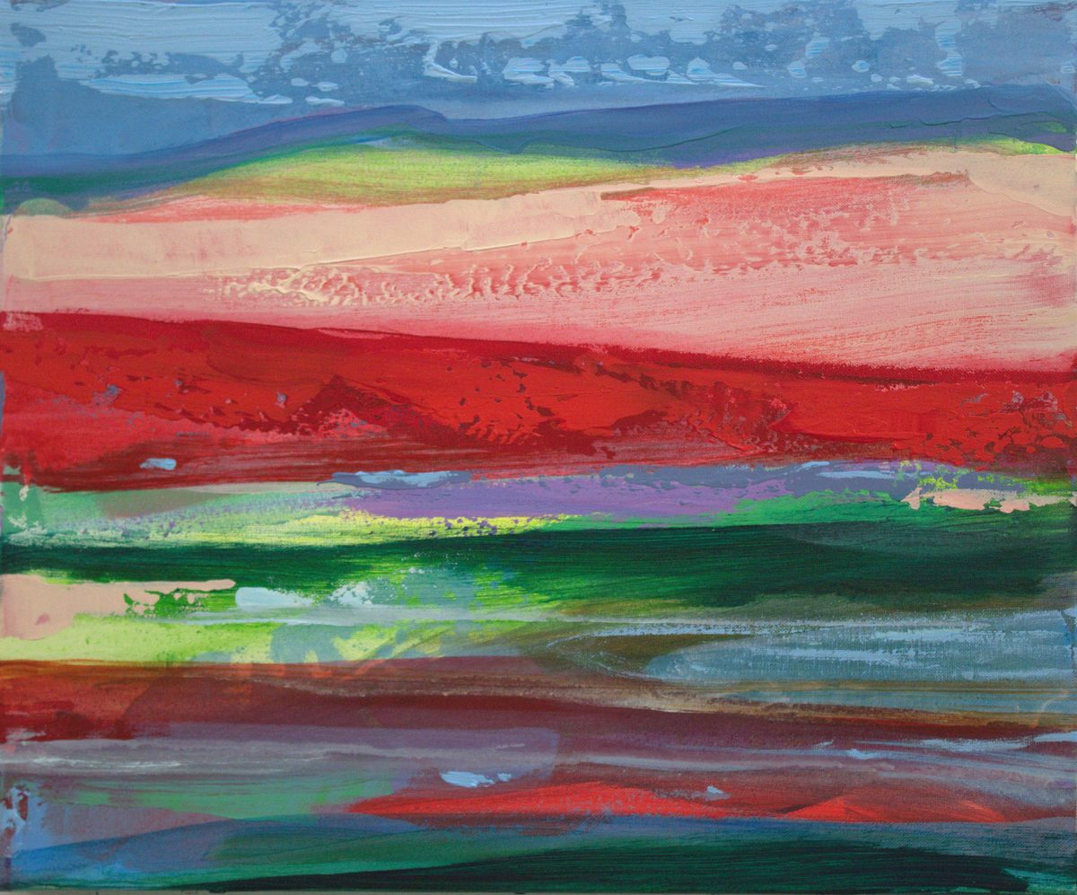 La colline rose, ose comme ta bouche rouge, charnelle, qui du ruisseau ...