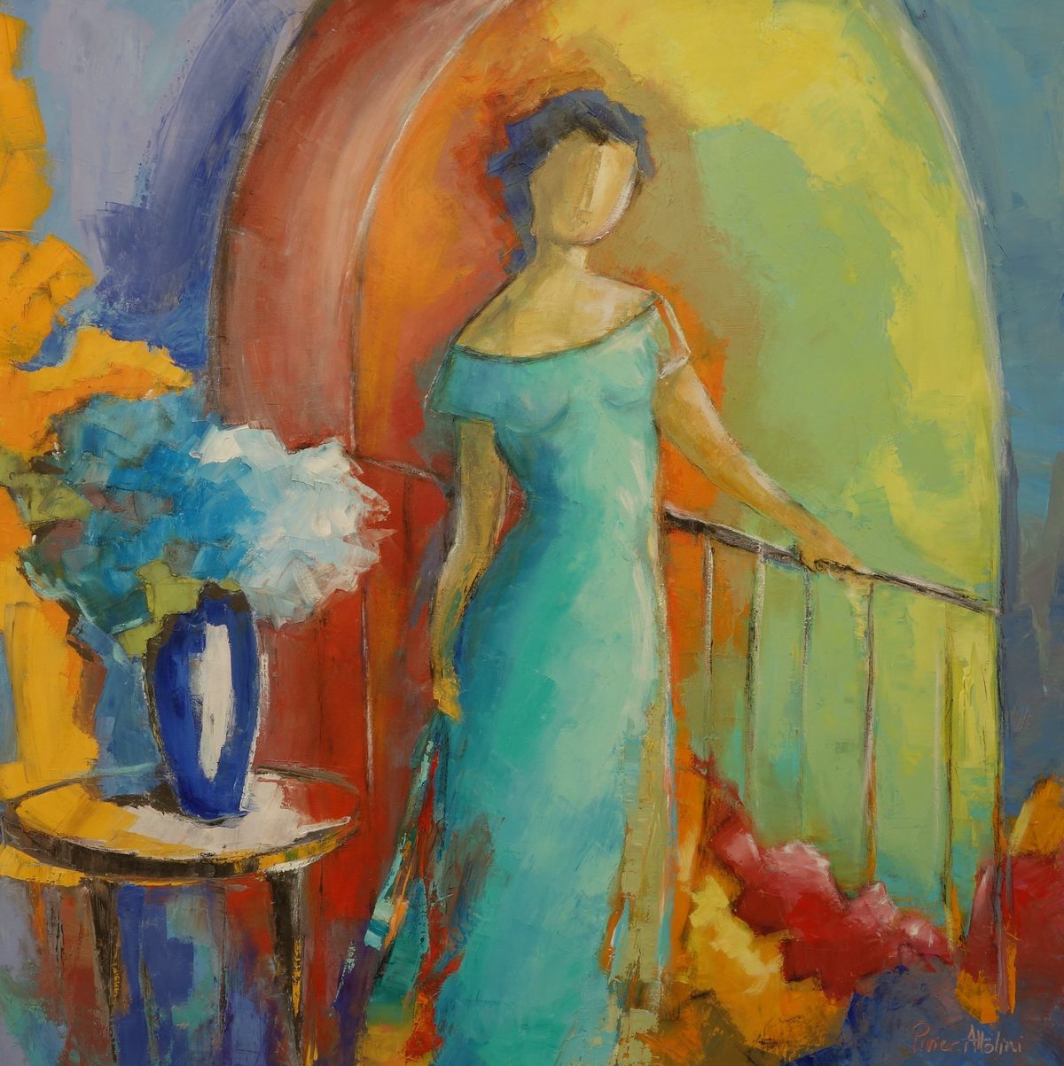 Femme à la fenêtre by Régine Pivier-Attolini | Buy Art Online | Rise Art