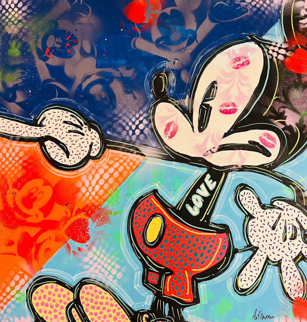 Mickey pop Love by ART'MONY | Buy Art Online | Rise Art