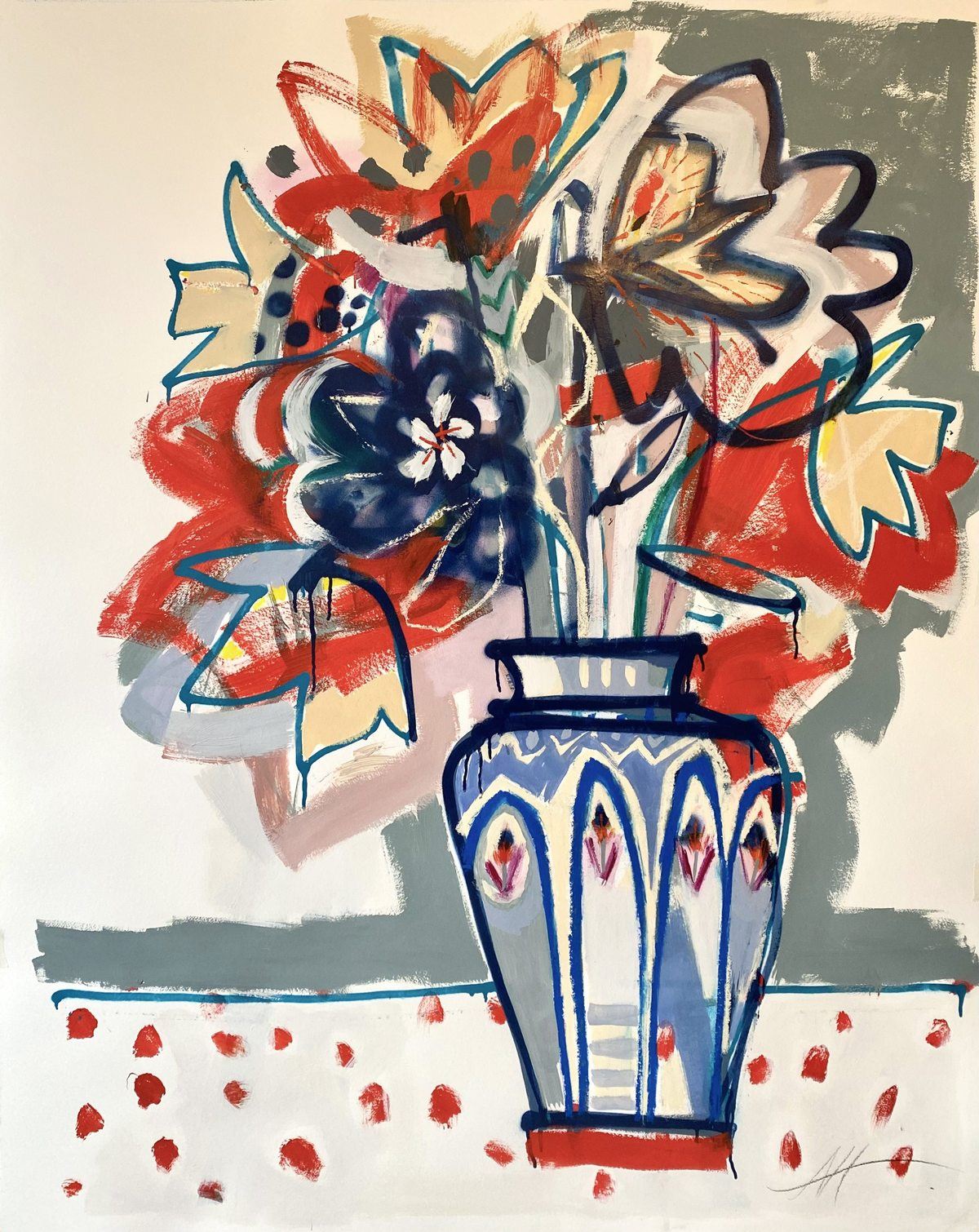 Blue Vase Blooms by Anna Hymas | Buy Art Online | Rise Art