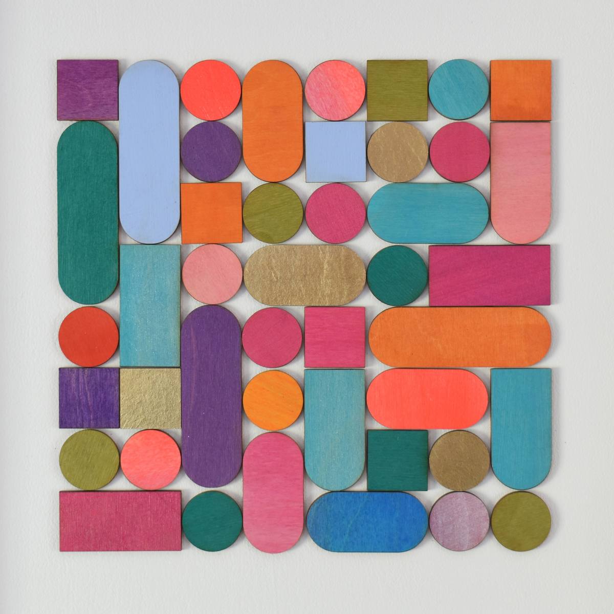 Abstract Retro Colour Block 3D Collage Painting par Amelia Coward ...