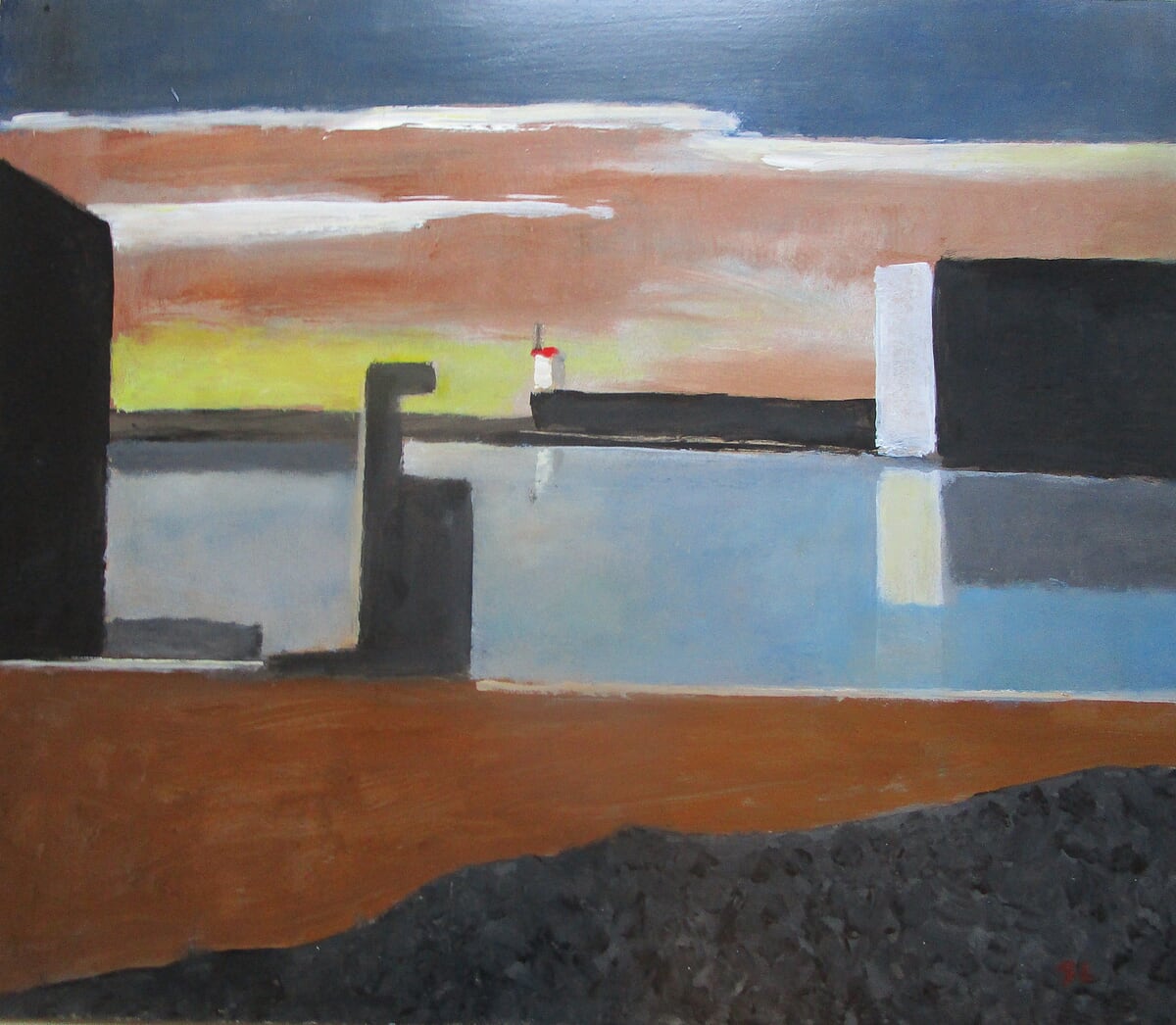 Le Fare vu de loin du Port von Michel de Gouttes | Kunst online kaufen ...