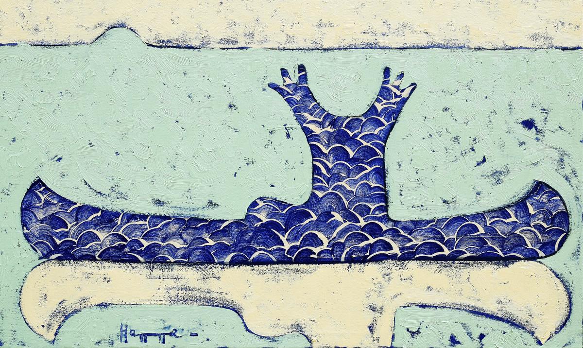 779 Peter sur son canoë by Félix Hemme | Buy Art Online | Rise Art