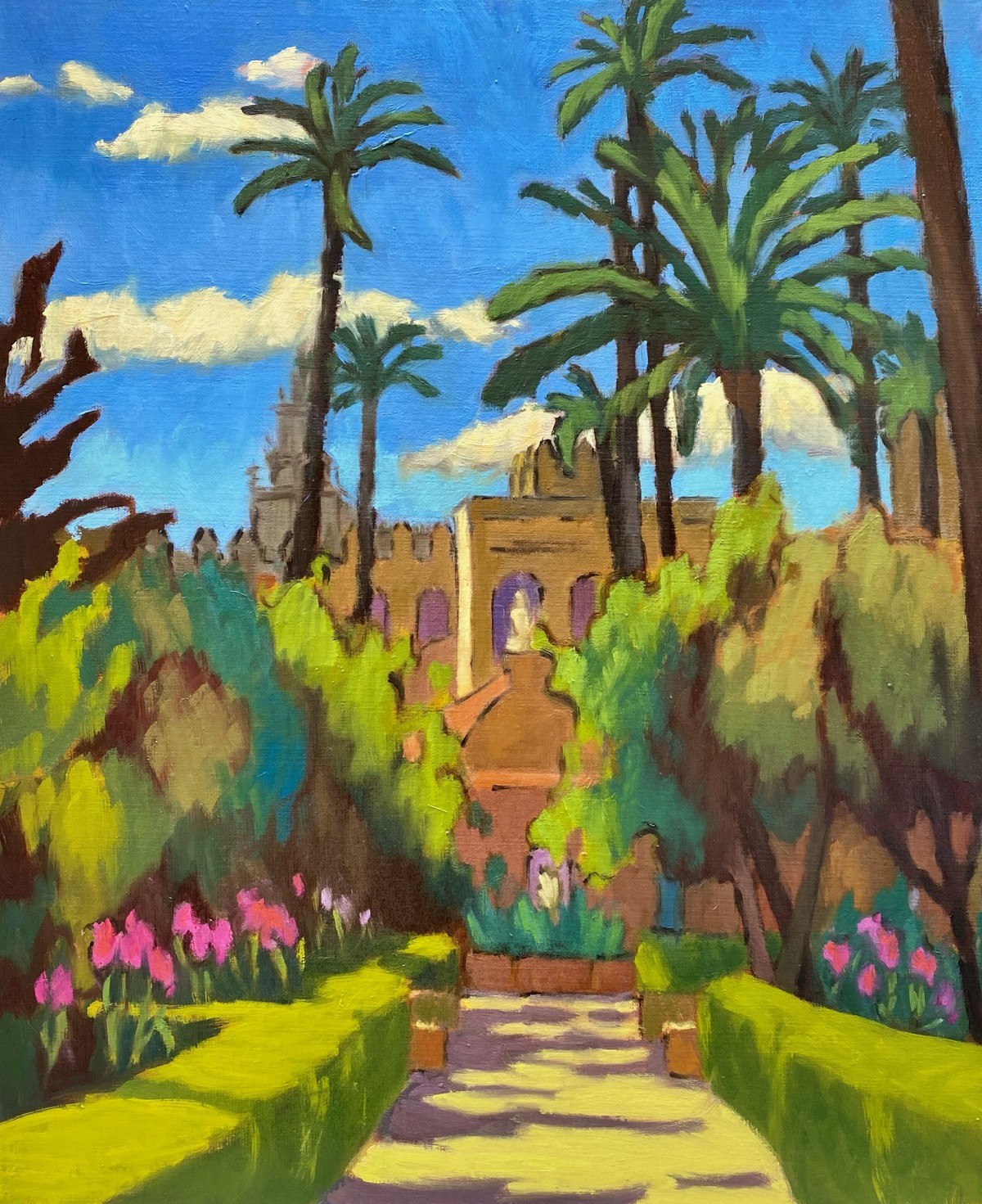 Dans le jardin de l'Alcazar by Barbara Petit Lisy | Buy Art Online ...