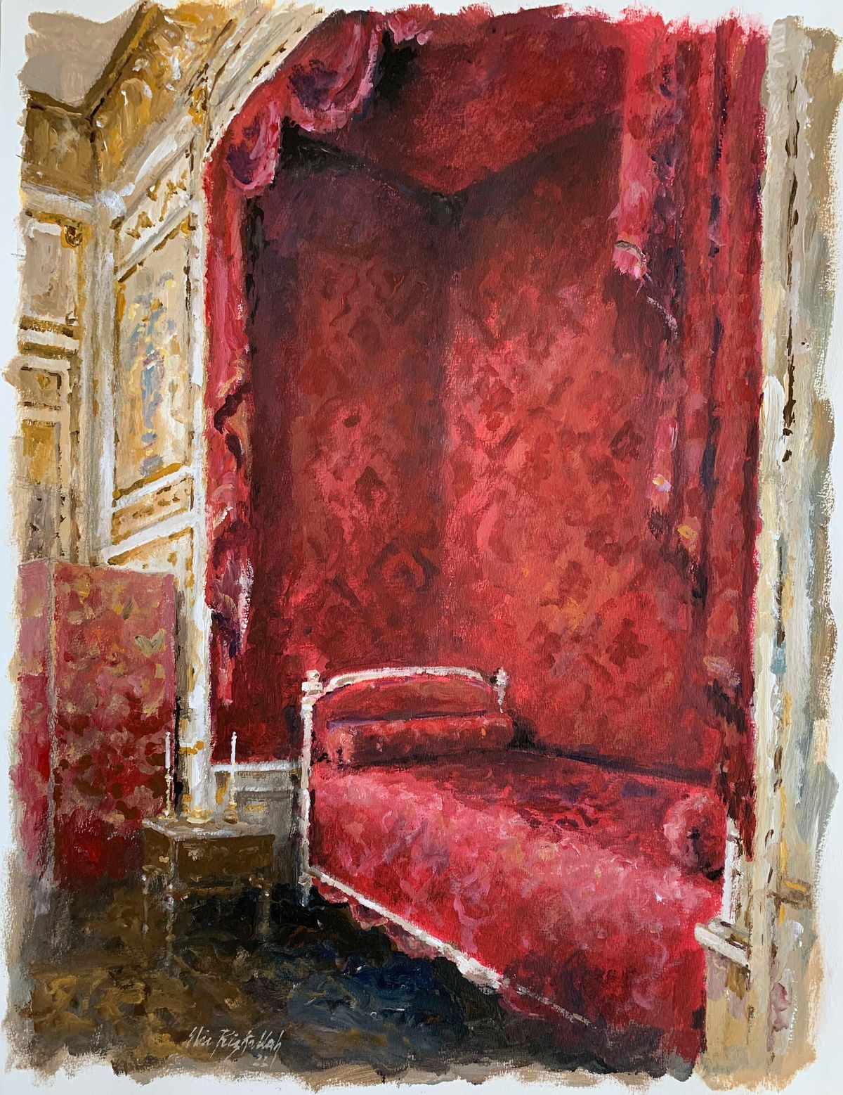 Un lit dans une alcôve (Hôtel de la Marine) by Elie Rizkallah | Buy Art ...