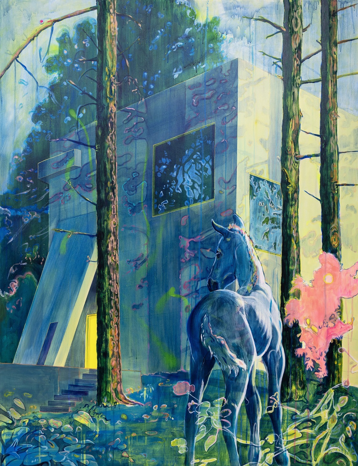 Cuboid and Pines by Daniel Freaker | Buy Art Online | Rise Art