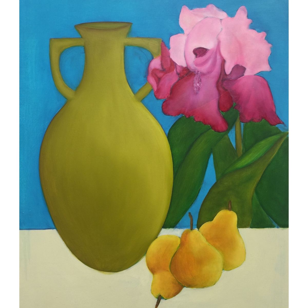 Bearded Lily with Pears by Dawn Beckles | Buy Art Online | Rise Art