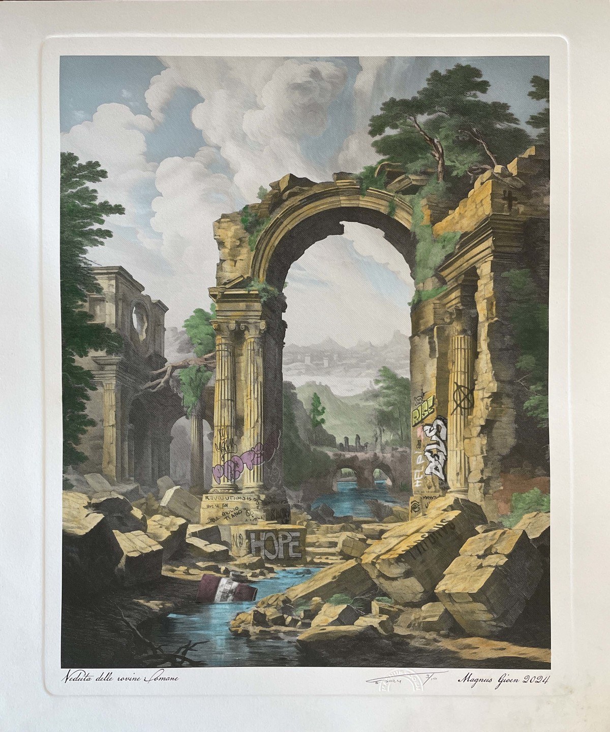 VEDUTA DELLE ROVINE ROMANE I WATERCOLOUR XL by Magnus Gjoen | Buy Art ...
