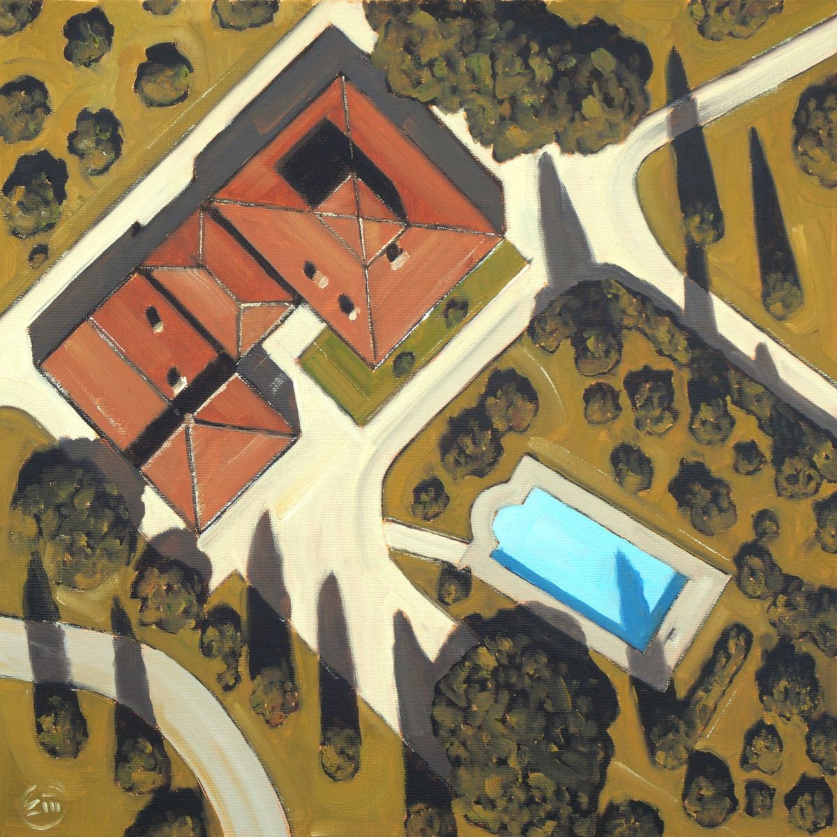 Villa Toscana 220421 par Dominique Emard | Acheter de l'art en ligne ...