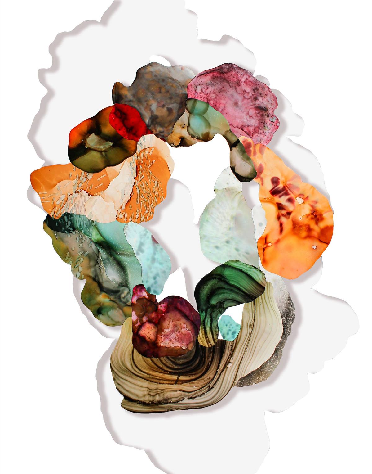 Organic Wreath. Interdependence Painting von Ariadna Dane | Kunst ...