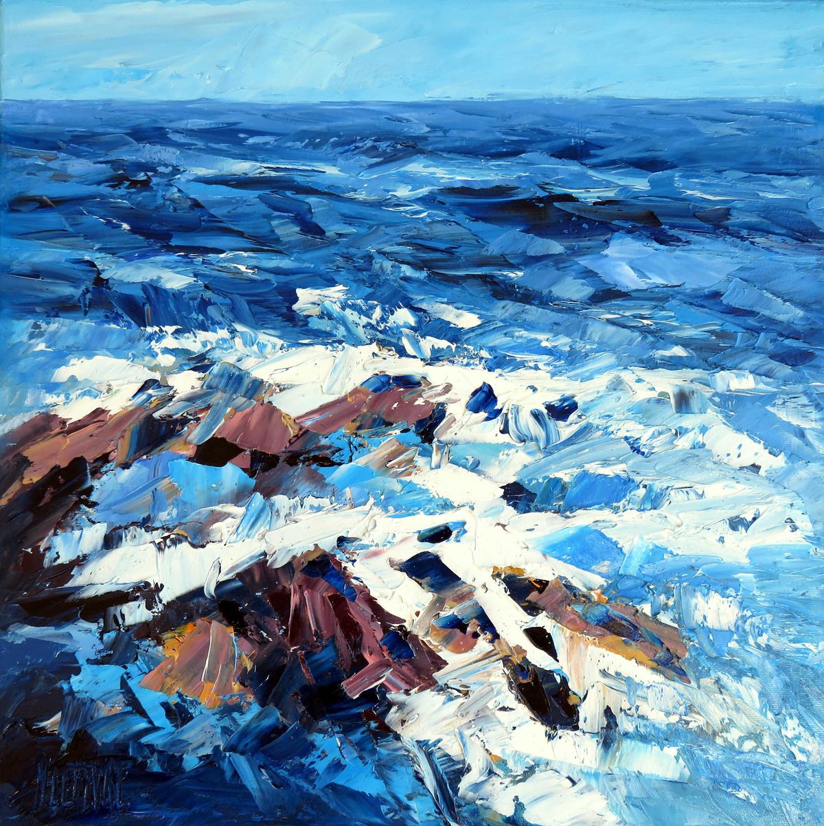 Écume dans les rochers by Michaël LEFEVRE | Buy Art Online | Rise Art