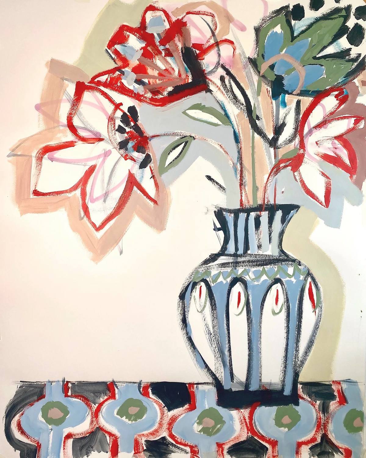 A Vase of Wild Blooming Flowers by Anna Hymas | Buy Art Online | Rise Art