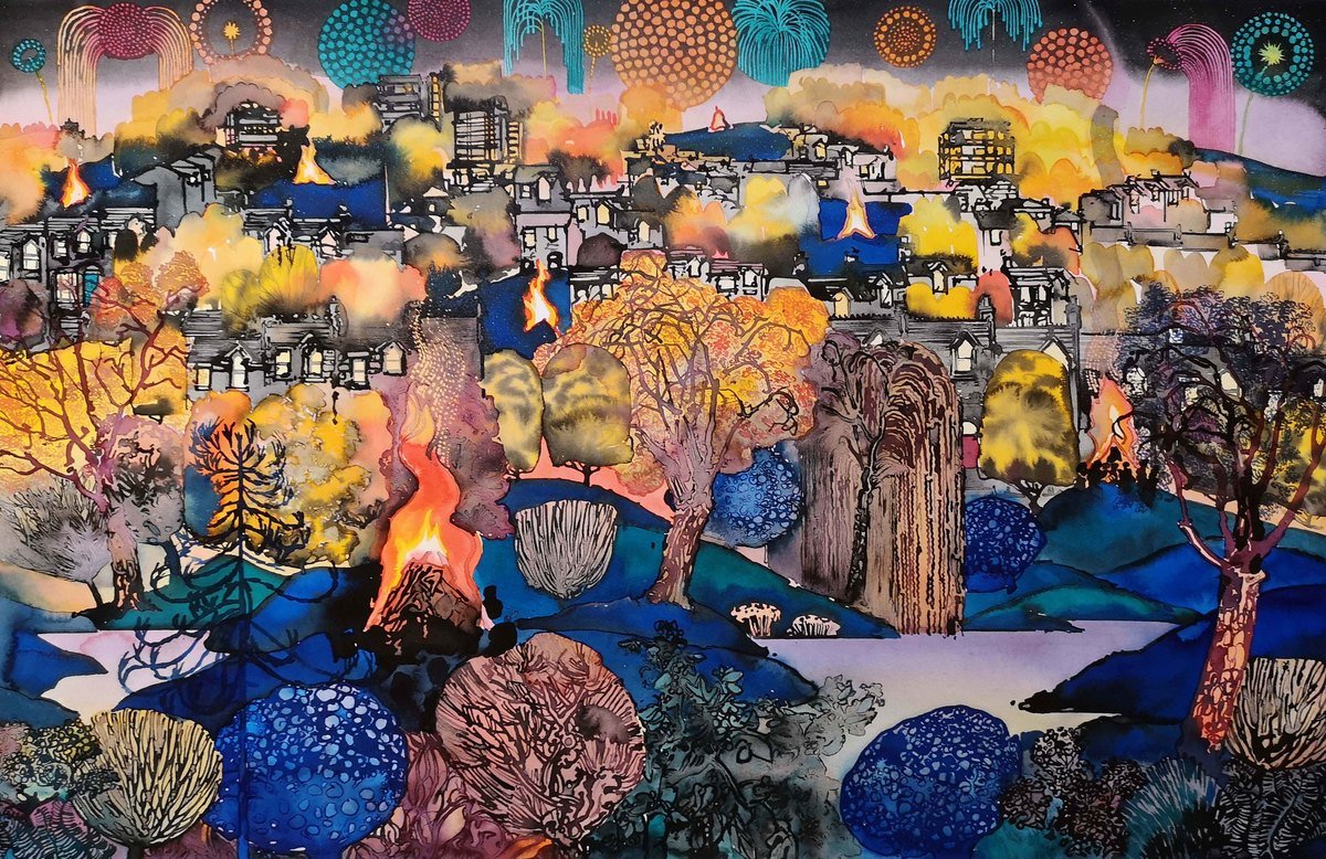 Bonfire Night by Max Naylor | Buy Art Online | Rise Art