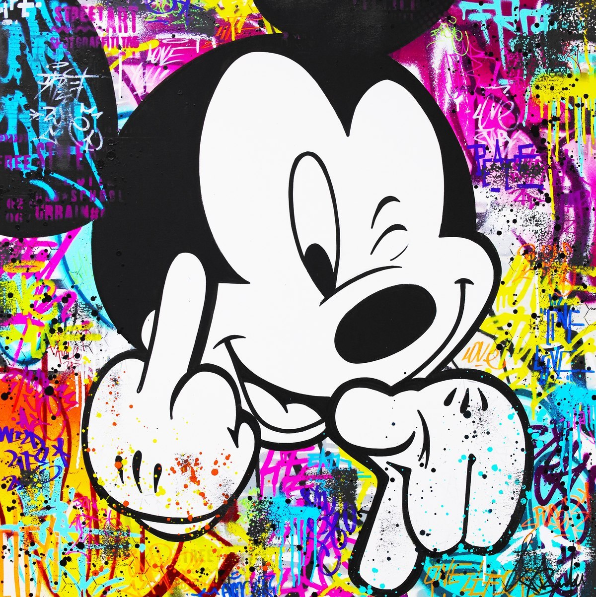 MICKEY MOUSE GRAFFITI by Vincent Bardou | Buy Art Online | Rise Art