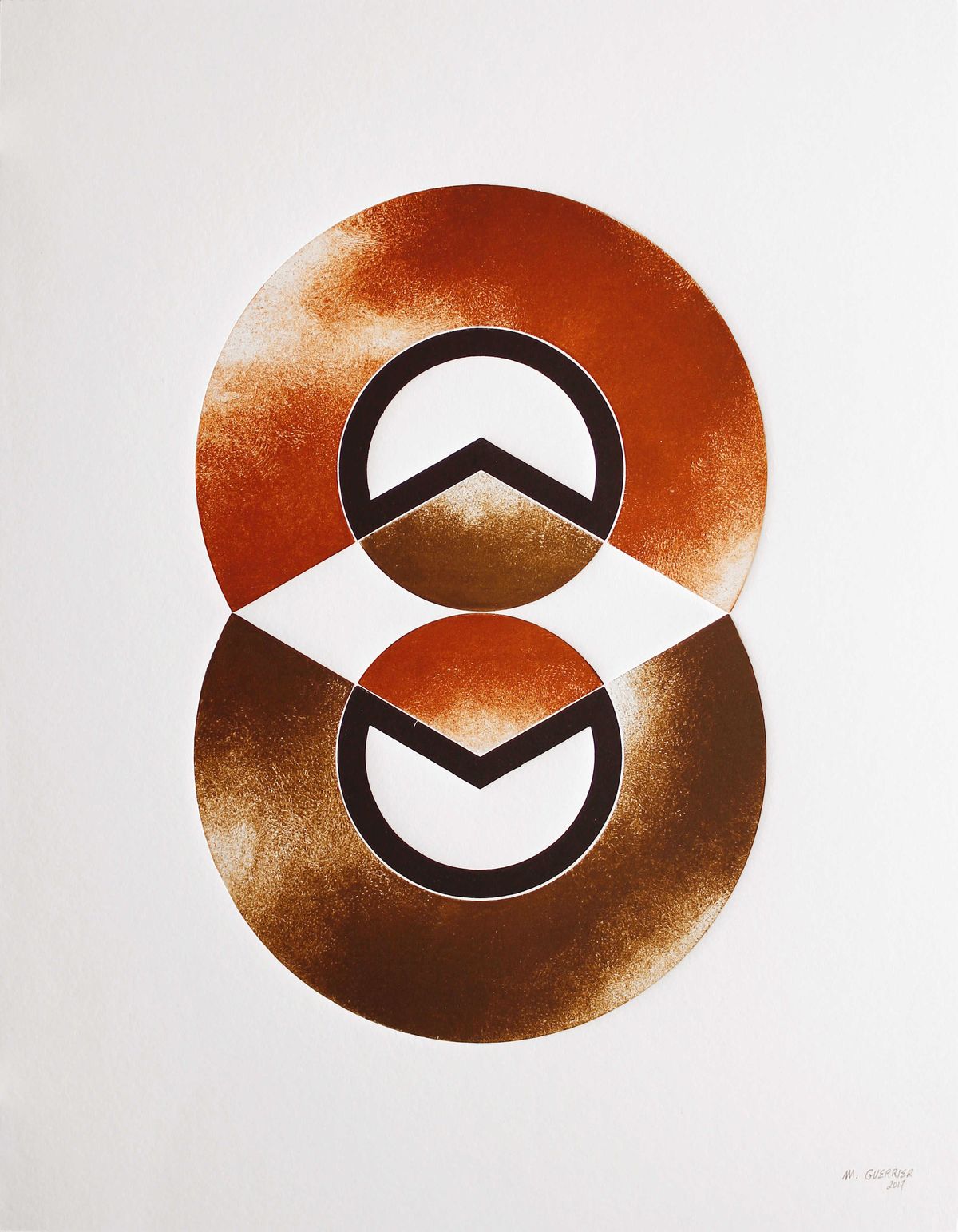 Embrassade Terre & Ocre by Marie Guerrier | Buy Art Online | Rise Art