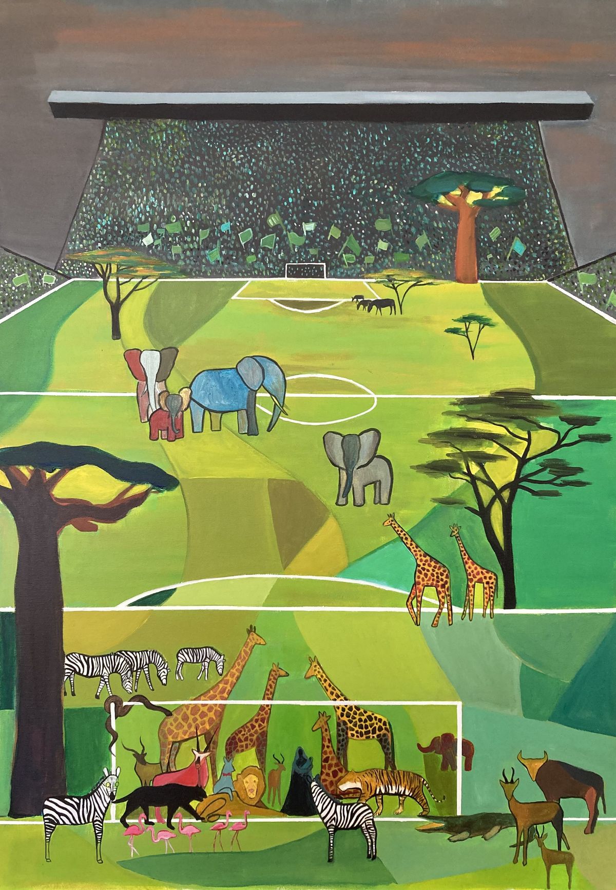 Réchauffement climatique sur Geoffroy Guichard by Pierre Carret | Buy ...