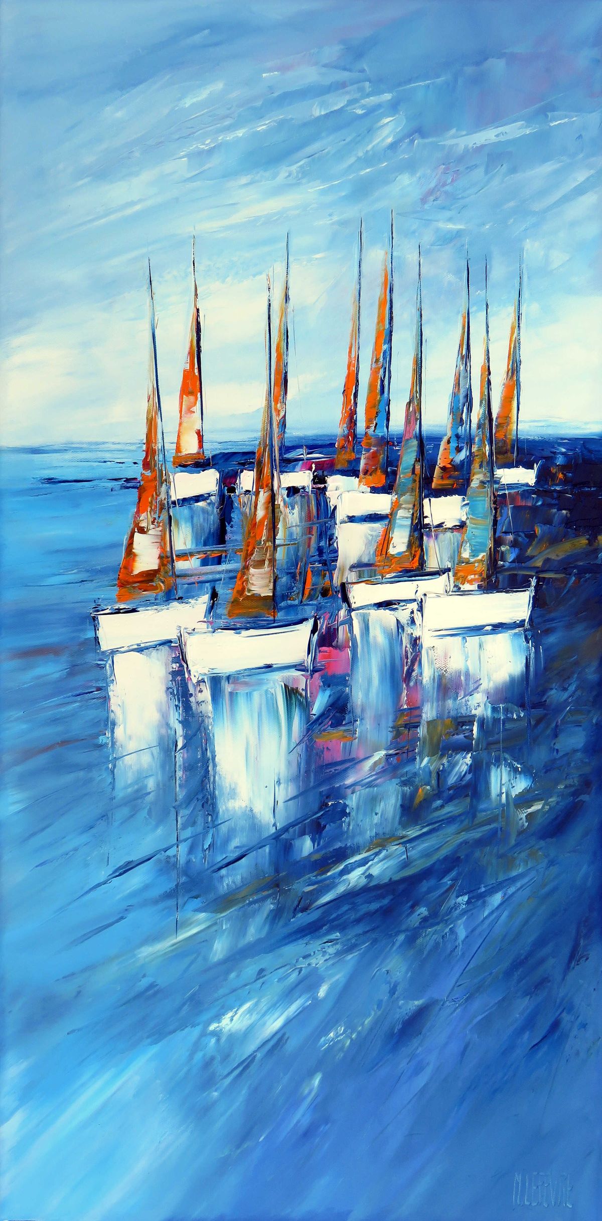 Les bateaux von Michaël LEFEVRE | Kunst online kaufen | Rise Art