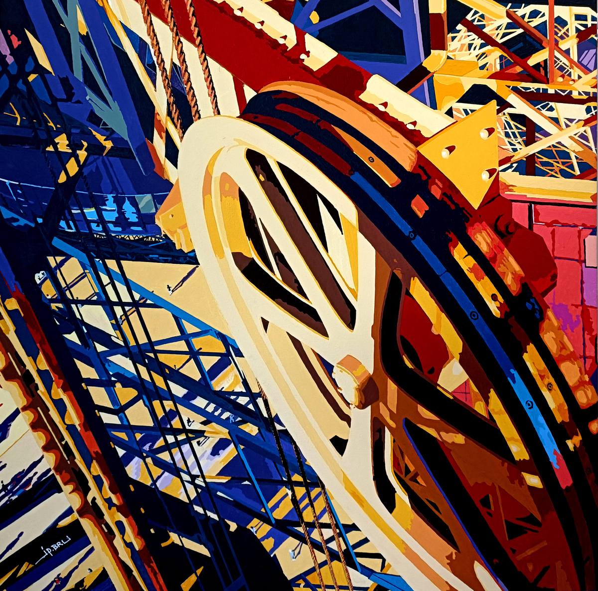 ROUE ET CABLES by jean-pierre bru | Buy Art Online | Rise Art