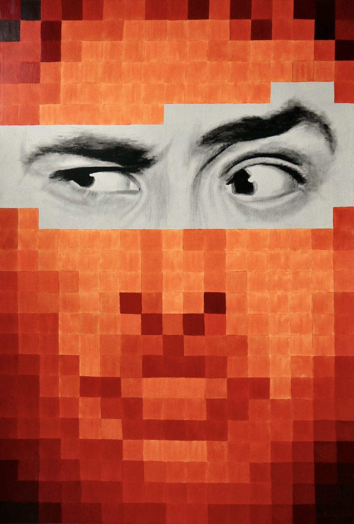 Portrait pixels by Nathalie Si Pié | Buy Art Online | Rise Art
