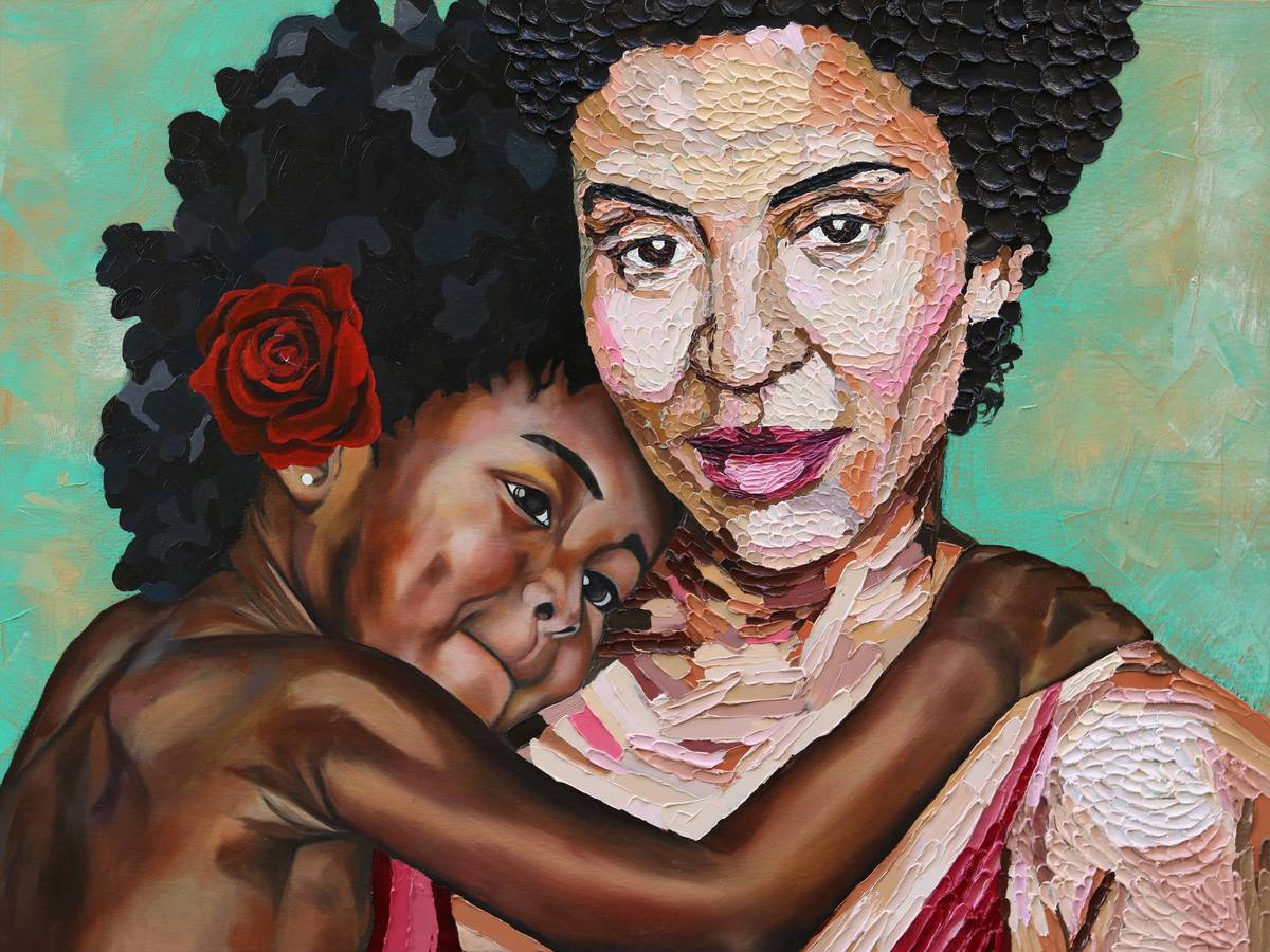 Mother and daughter by Mikela Henry-Lowe | Buy Art Online | Rise Art