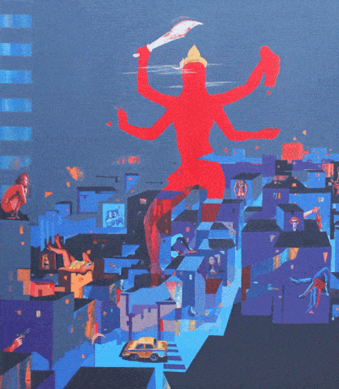 Ratri-Devi the Night Goddess par Abhijit Paul | Acheter de l'art en ...