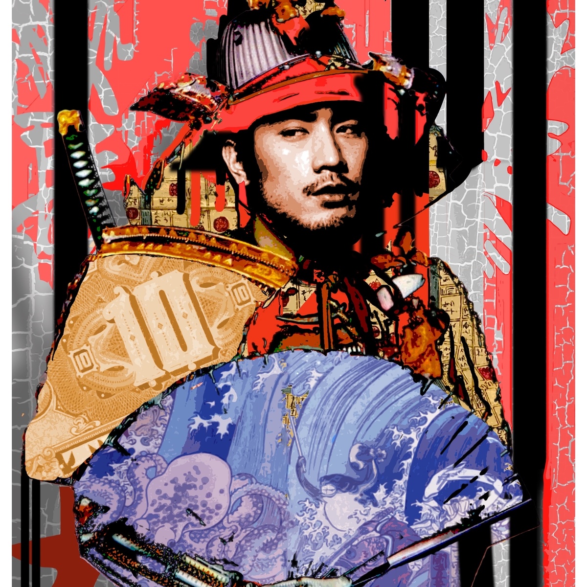 Red Samurai by D13EGO | Buy Art Online | Rise Art