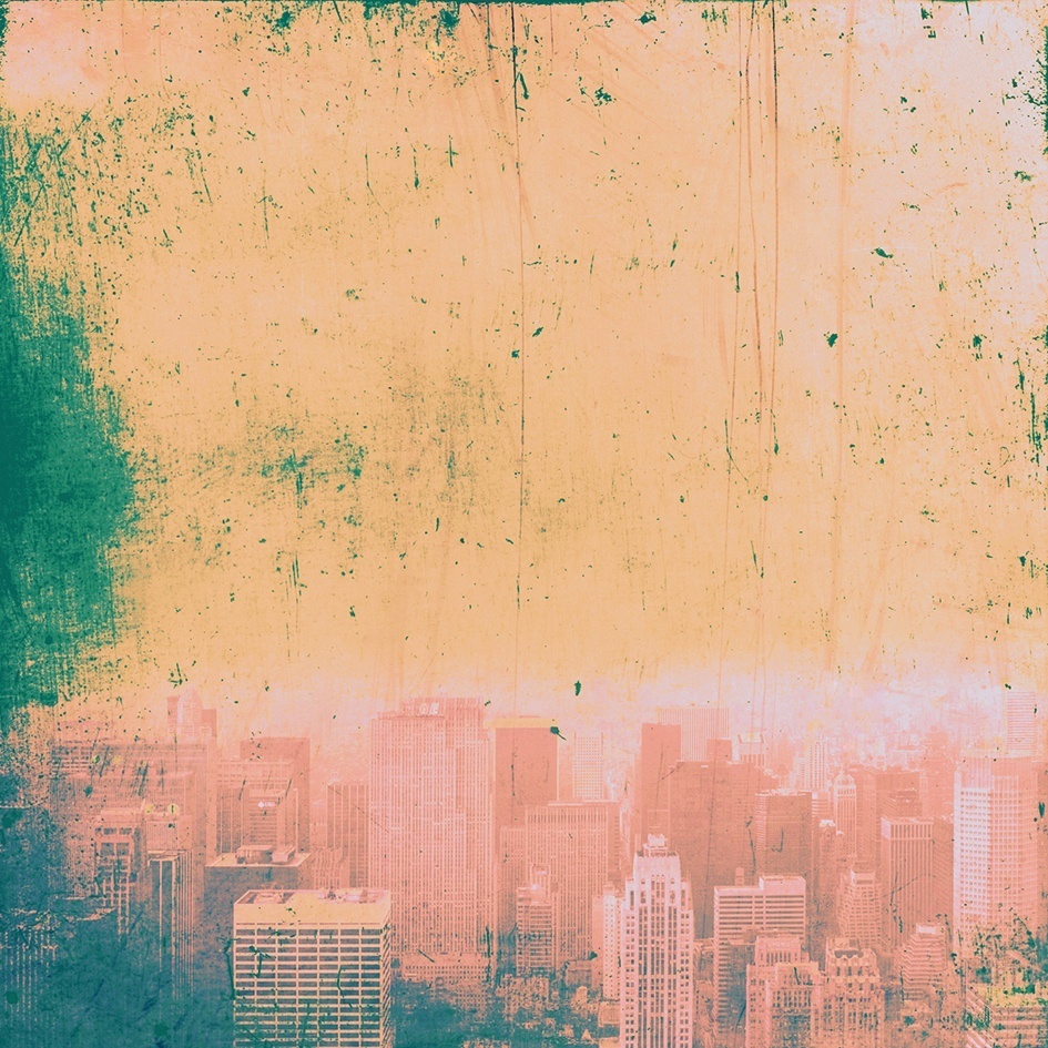 New York red blue green and gold von Nadia Attura | Kunst online kaufen ...
