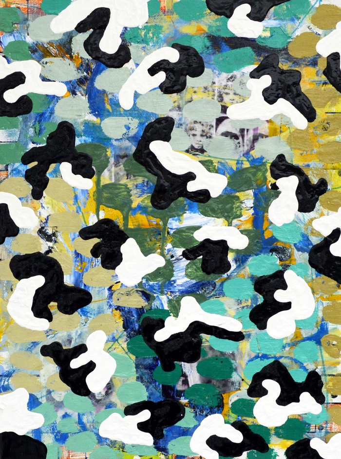 Distortion with Green and Faces by Robert Dunt | Buy Art Online | Rise Art