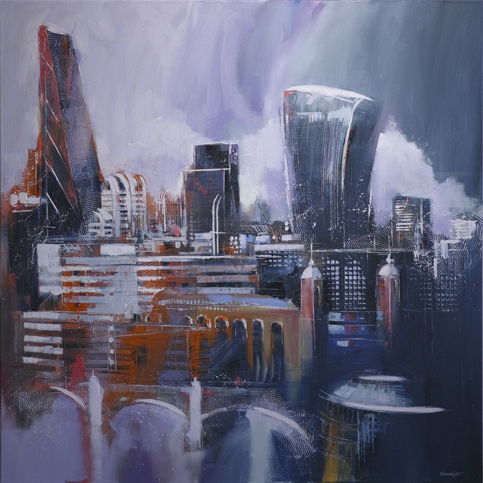 Blue City von Richard Knight | Kunst online kaufen | Rise Art